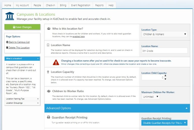 Guardian Check-in Receipts - KidCheck