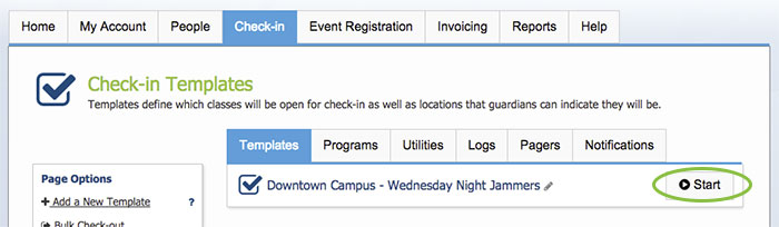 Start Check-in - KidCheck