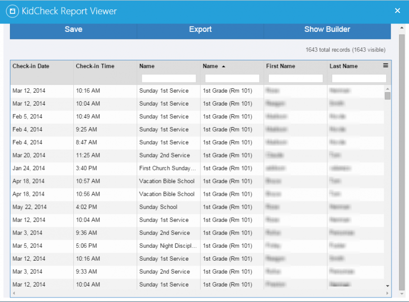 Custom Reports - KidCheck
