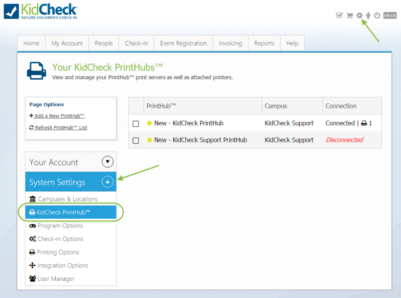 Original KidCheck PrintHub Setup - KidCheck
