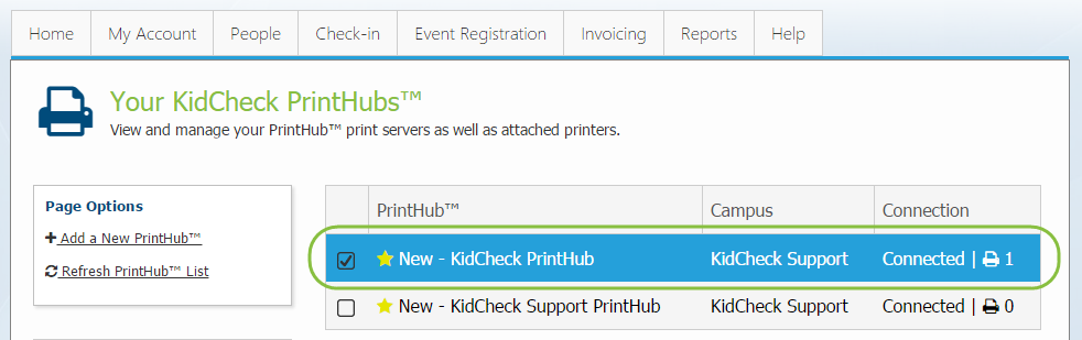 Original KidCheck PrintHub Setup - KidCheck