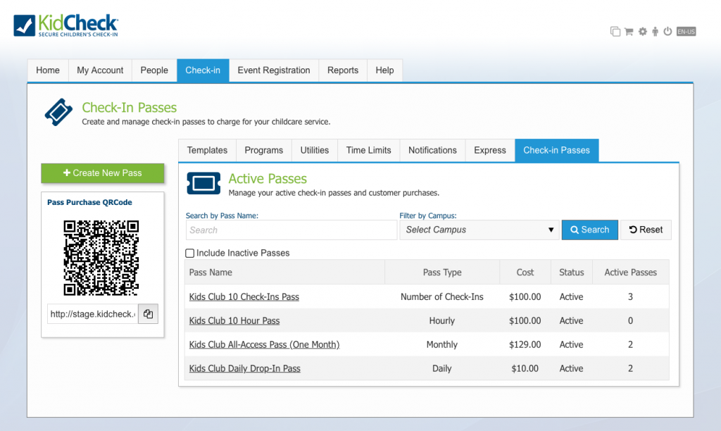 Billing (Check-In Passes and Add-ons) - KidCheck