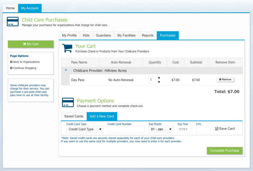 Billing: Check-In Passes - KidCheck
