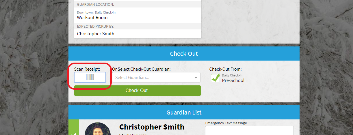 Check-Out Receipt Texts - KidCheck