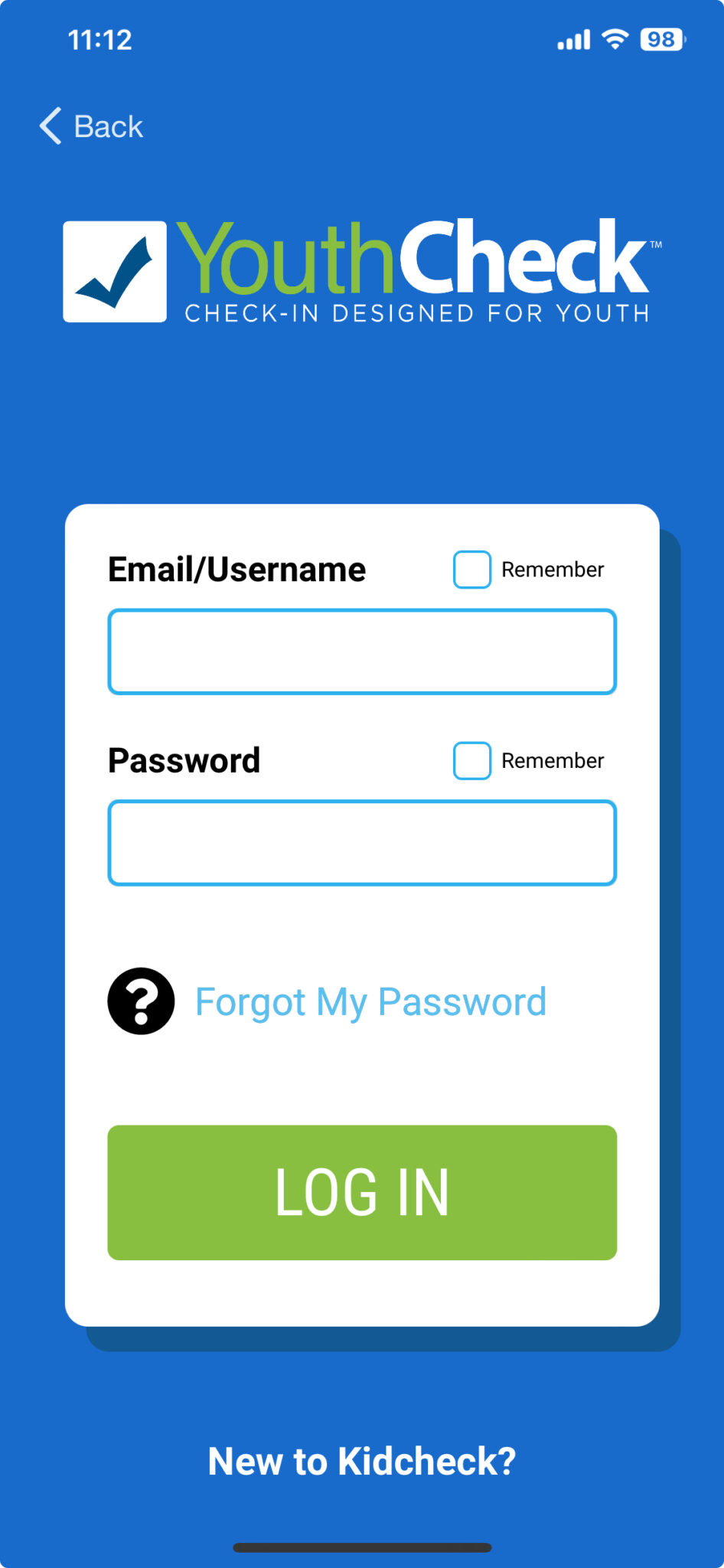 YouthCheck - Youth Account Creation - KidCheck