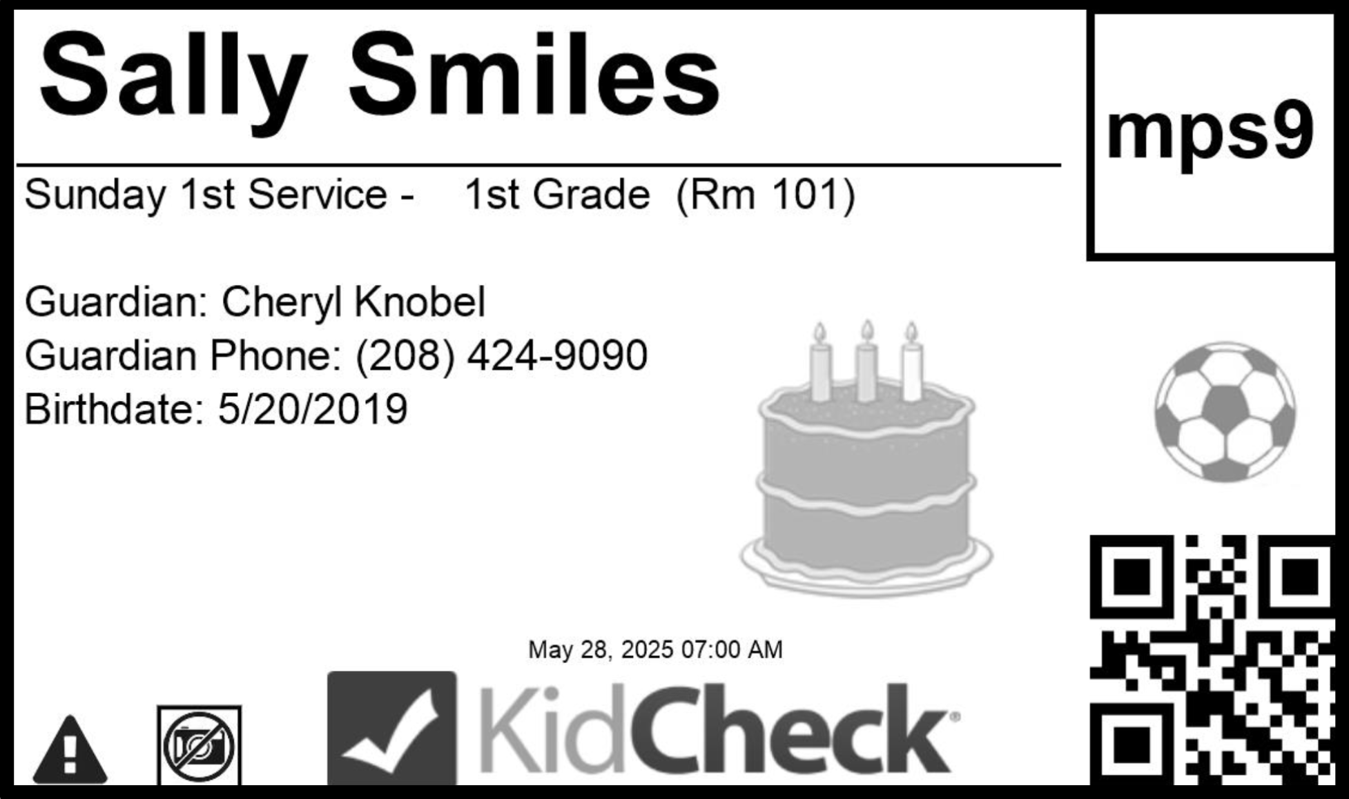 New! Photo Permission Icon on Check-In Labels - KidCheck